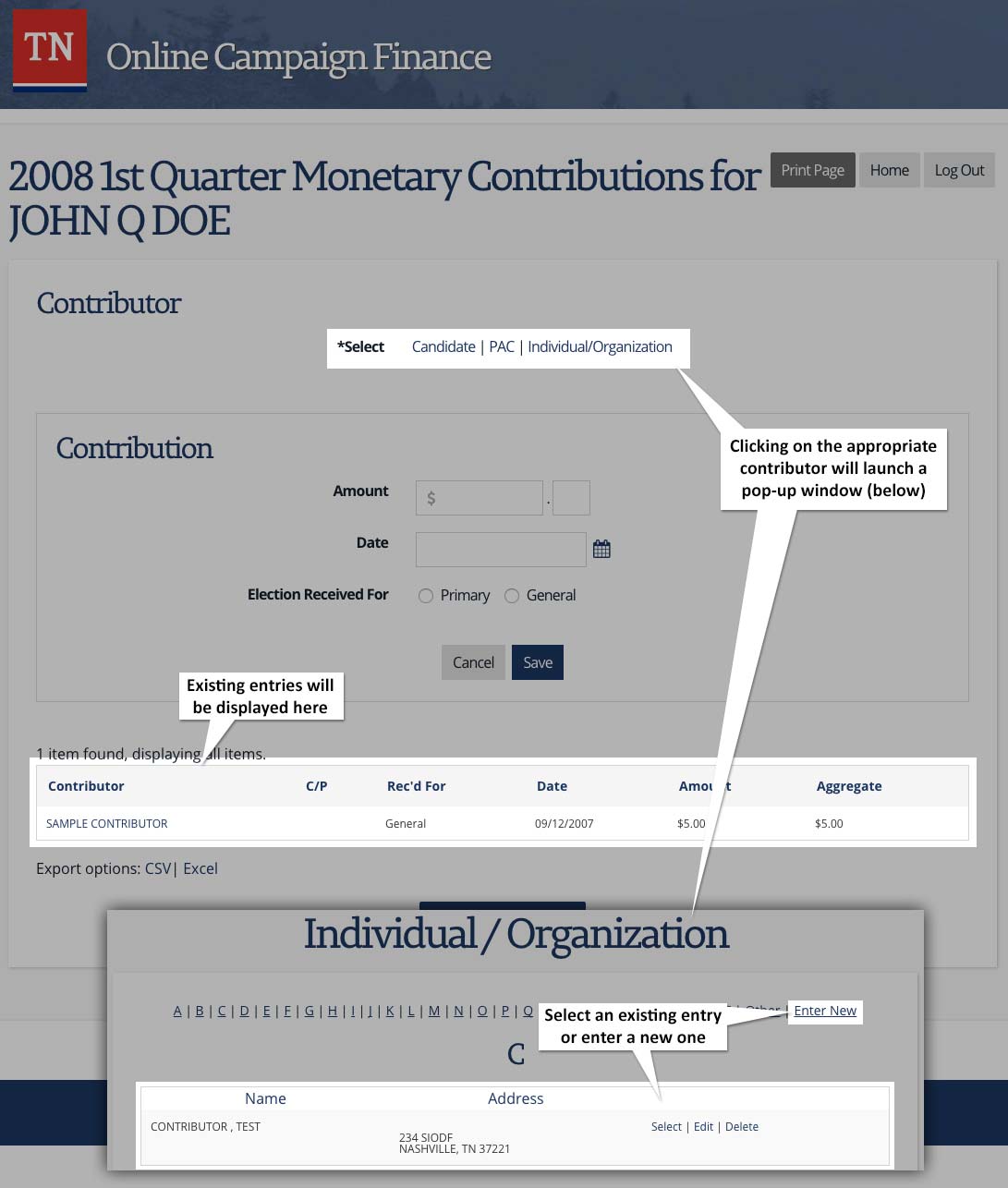 Online Campaign Finance